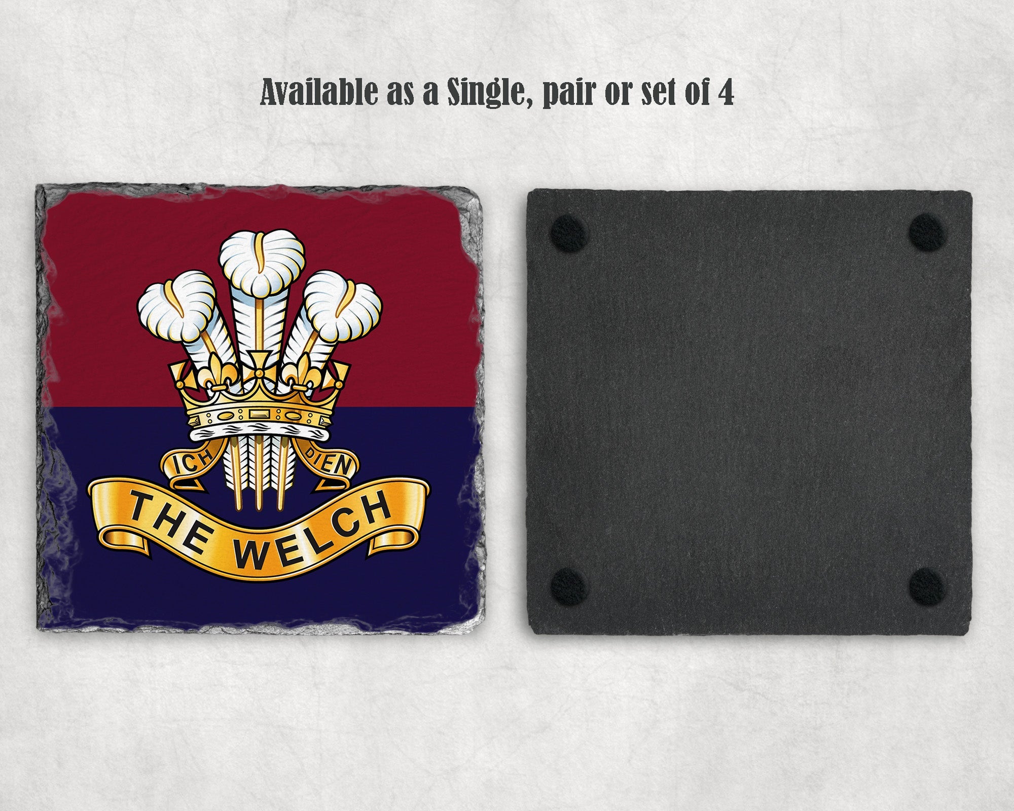 Royal Welch Fusiliers - Slate Coaster – The Crafty Black Dog