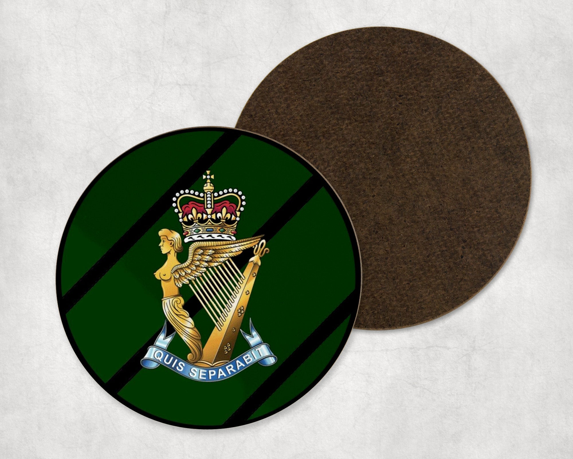 Royal Ulster Rifles - Round Coaster Set – The Crafty Black Dog