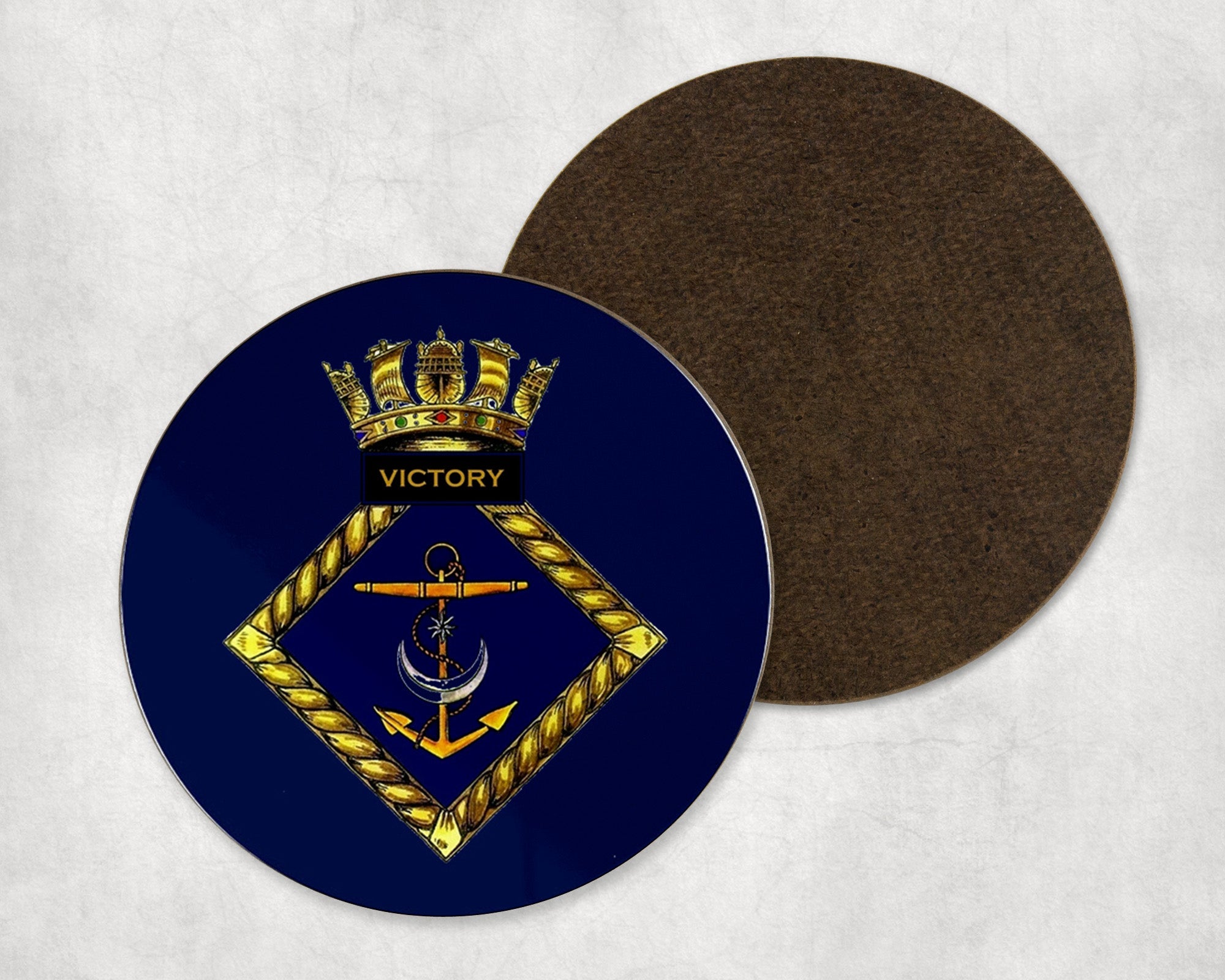 HMS Victory - Round Coaster Set – The Crafty Black Dog