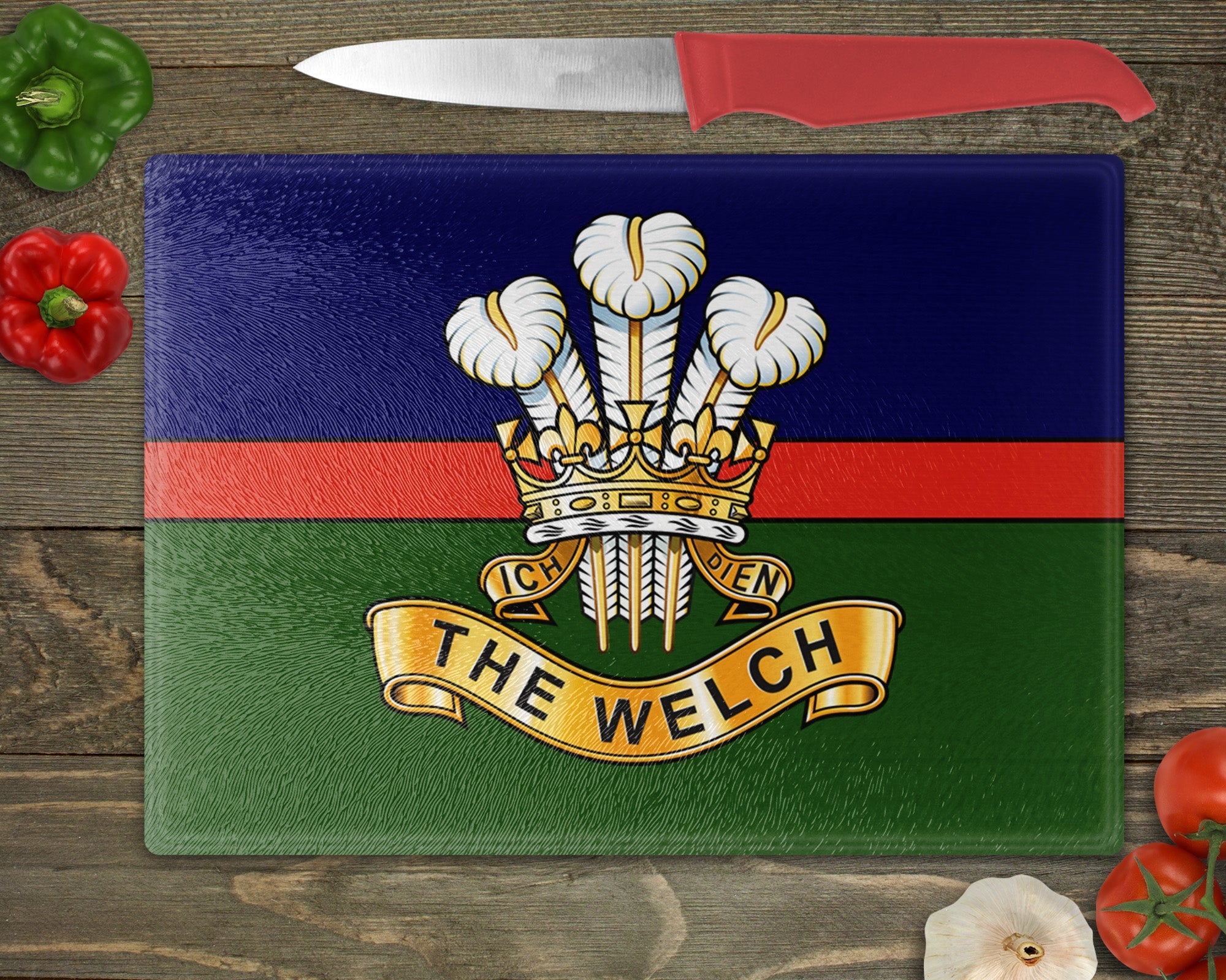 Welch Regiment - Cutting Board – The Crafty Black Dog