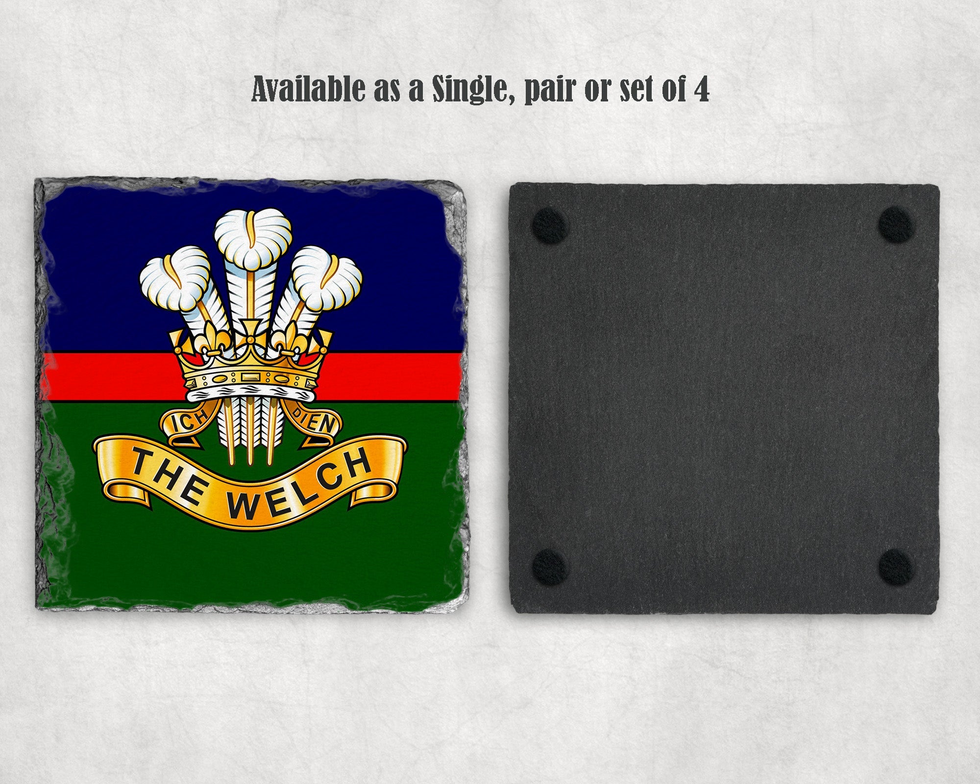 Welch Regiment - Slate Coaster – The Crafty Black Dog