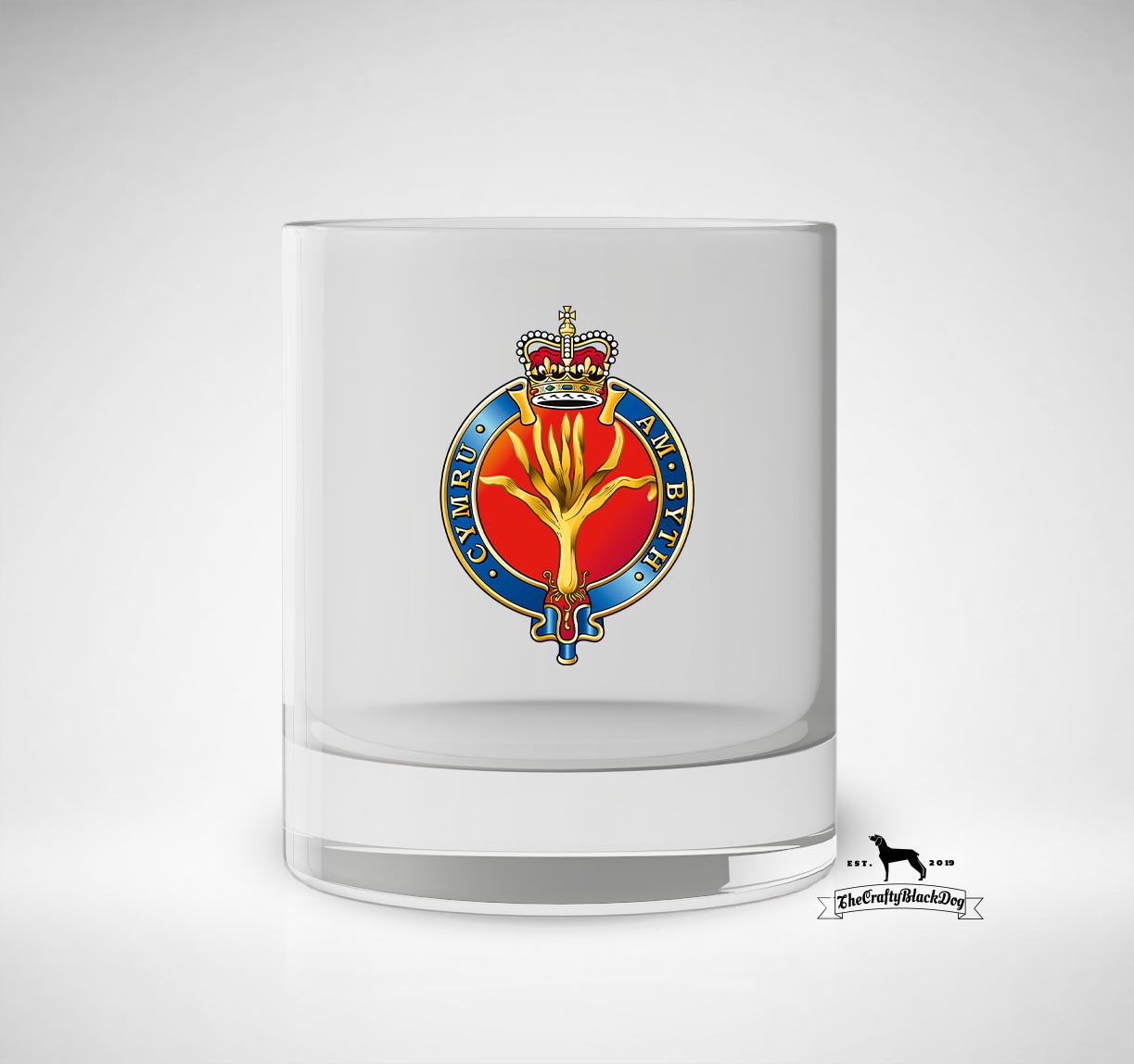 Welsh Guards Cypher - Whiskey/Spirit Glass – The Crafty Black Dog