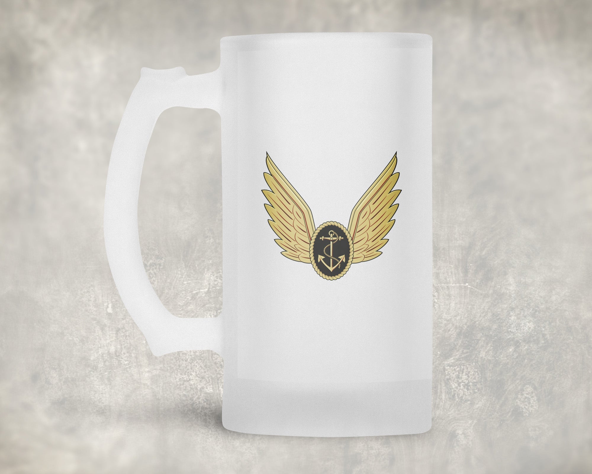 Royal Navy Aircrewman Wings - Frosted Stein/Tankard/Beer Mug - Frosted ...