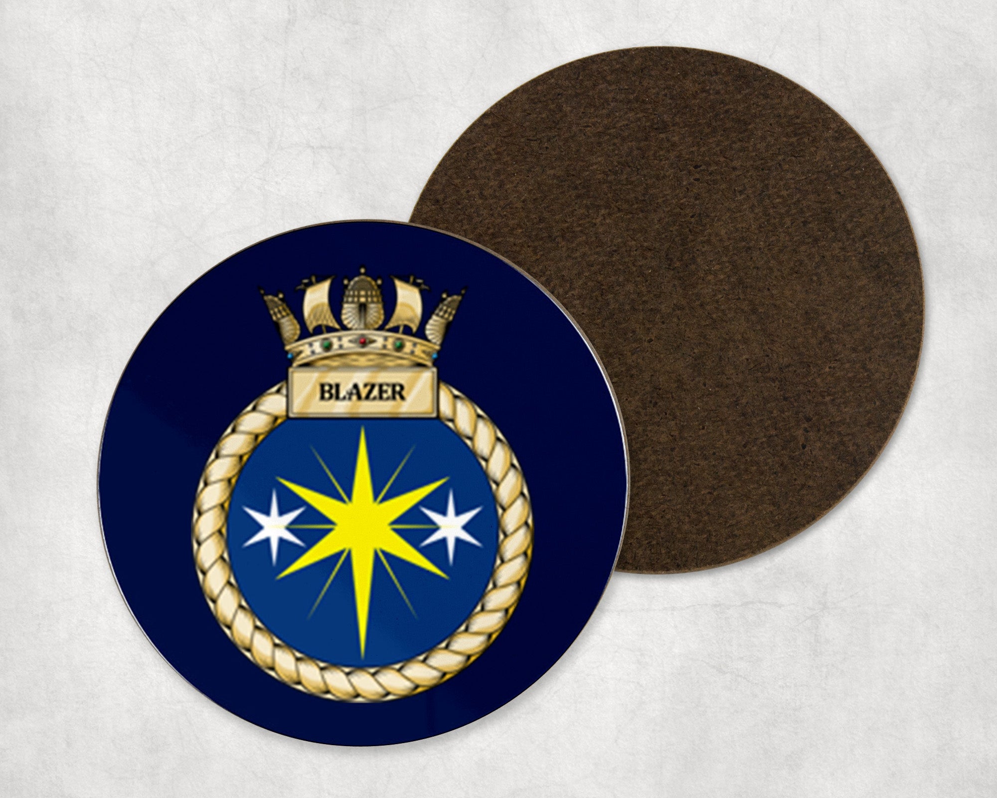 HMS Blazer - Round Coaster Set – The Crafty Black Dog