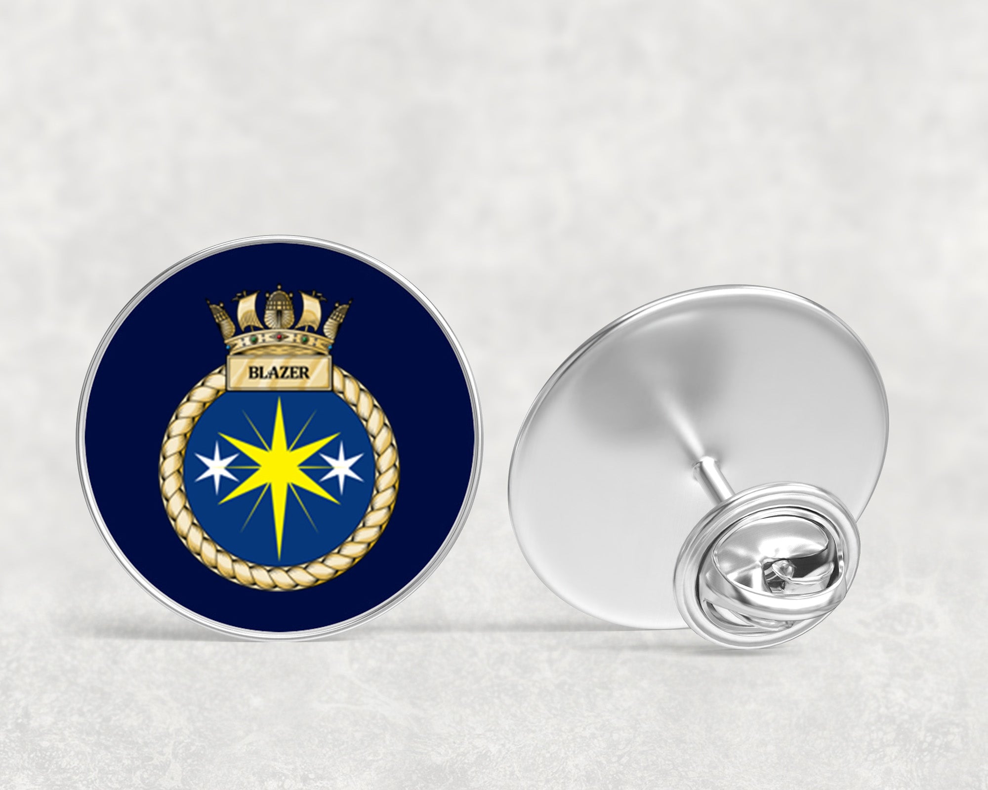 HMS Blazer - Lapel Pin – The Crafty Black Dog