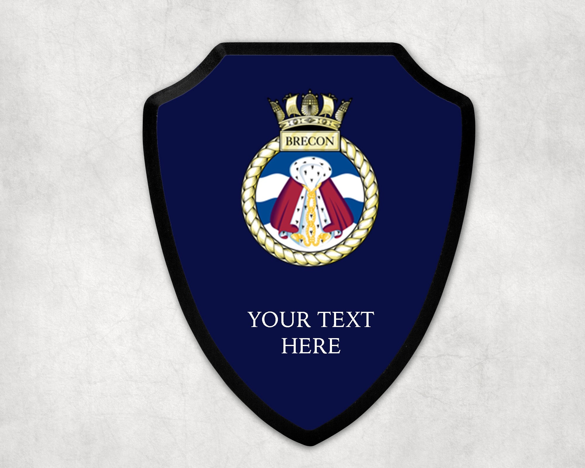 HMS Brecon - Royal Navy Printed Wall Shield – The Crafty Black Dog