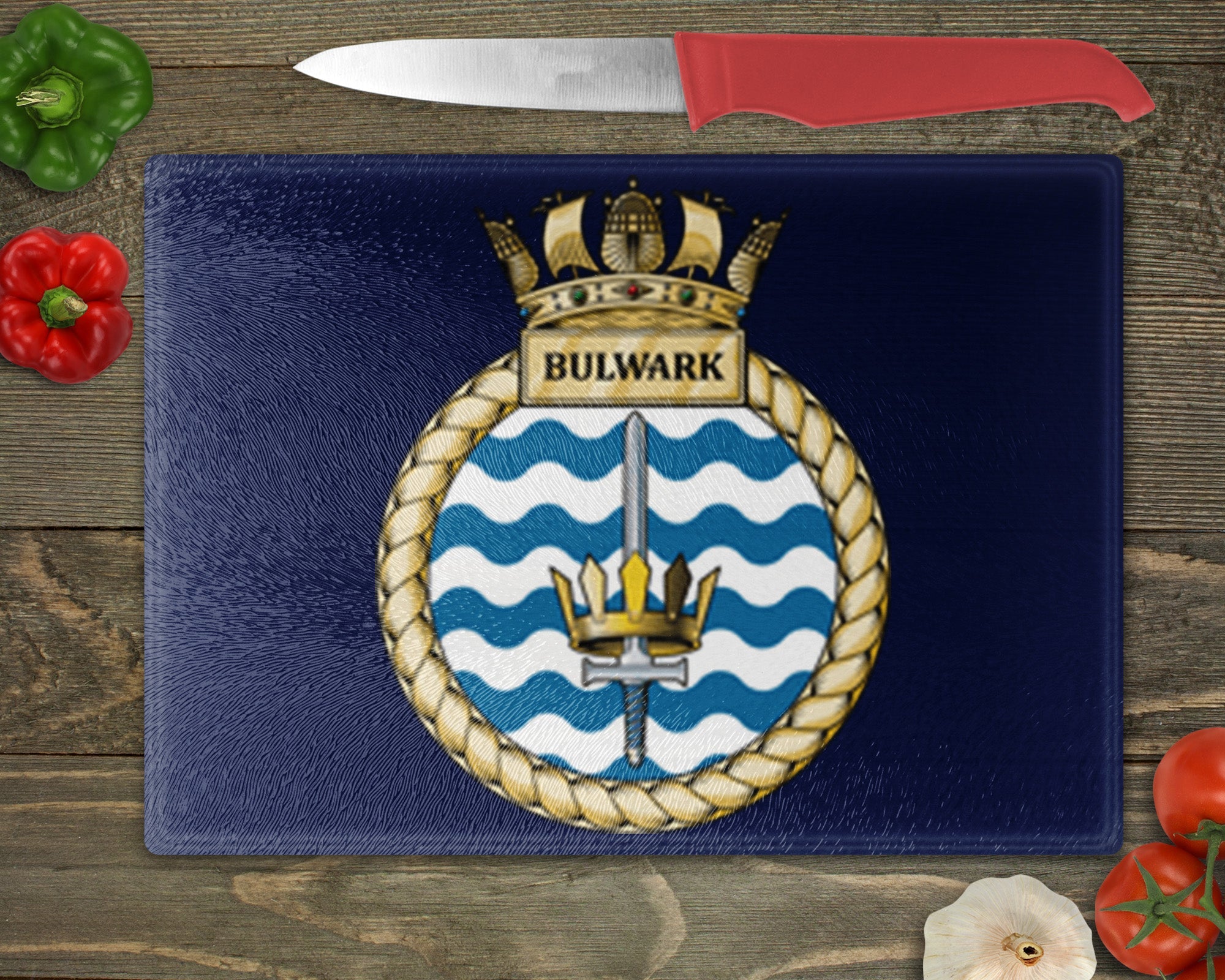 HMS Bulwark - Cutting Board – The Crafty Black Dog