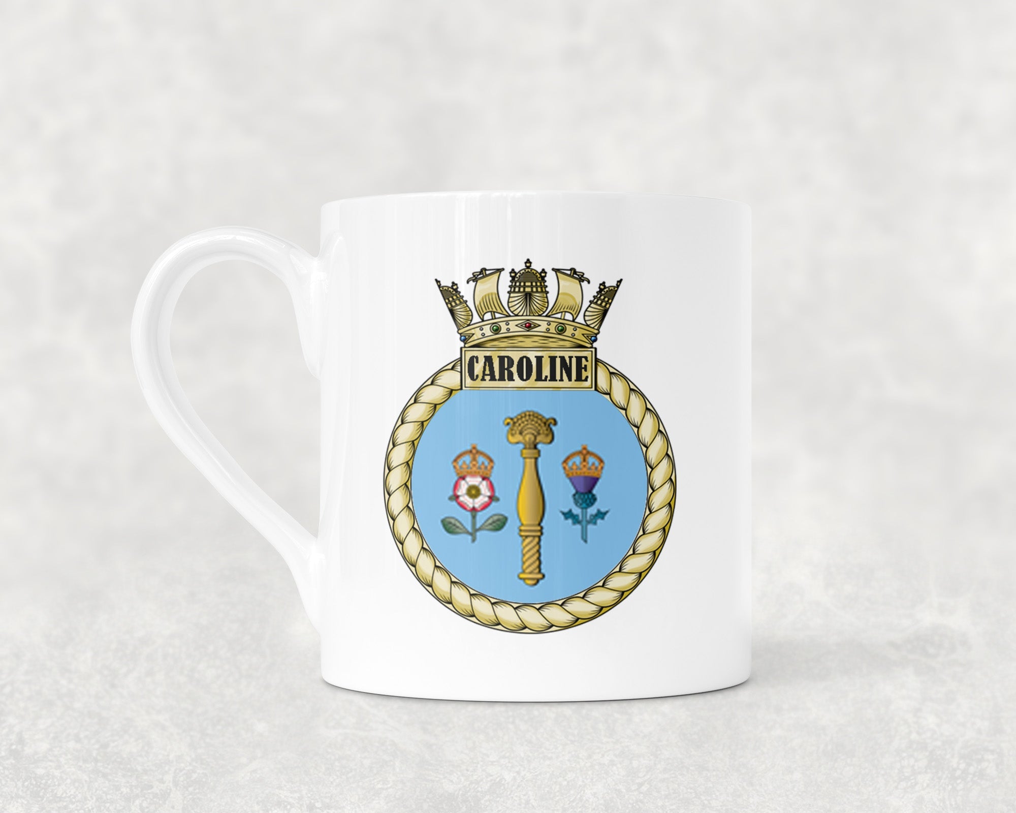 HMS Caroline - Bone China Mug – The Crafty Black Dog