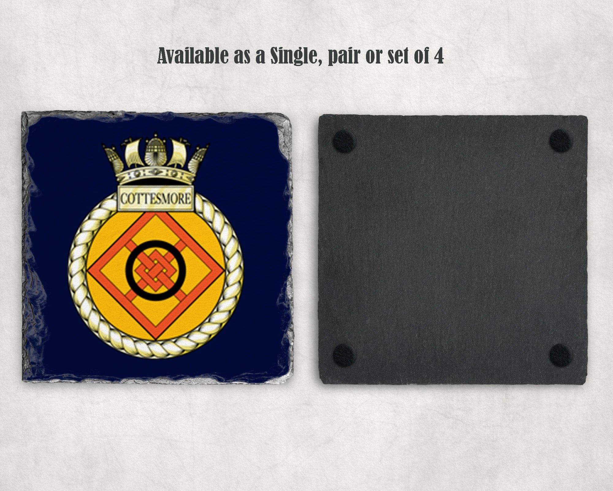 HMS Cottesmore - Slate Coaster – The Crafty Black Dog