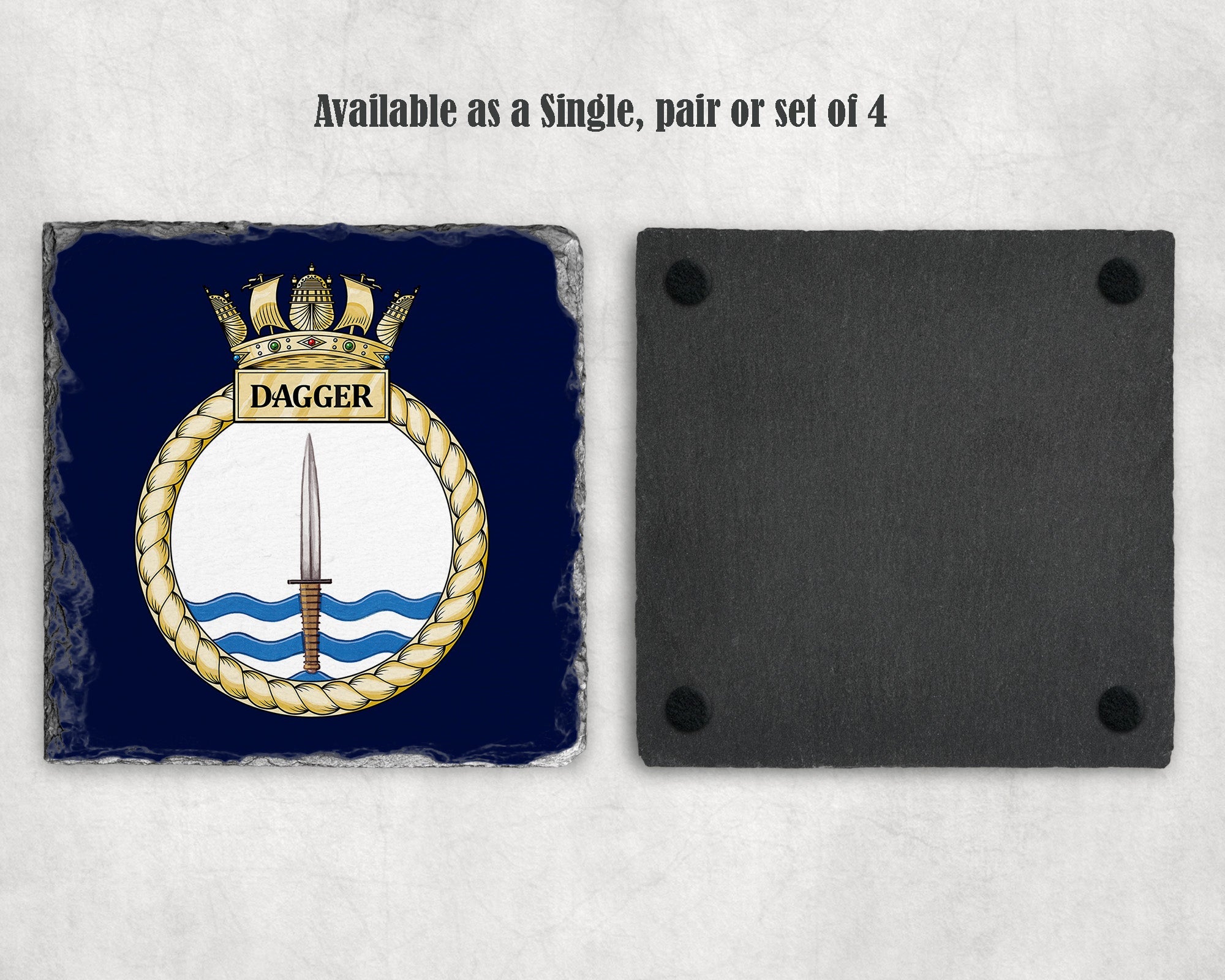 HMS Dagger - Slate Coaster – The Crafty Black Dog