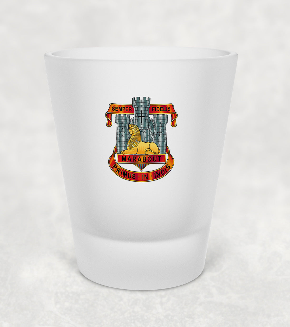 Devonshire & Dorset Regiment Crest - Shot Glass – The Crafty Black Dog