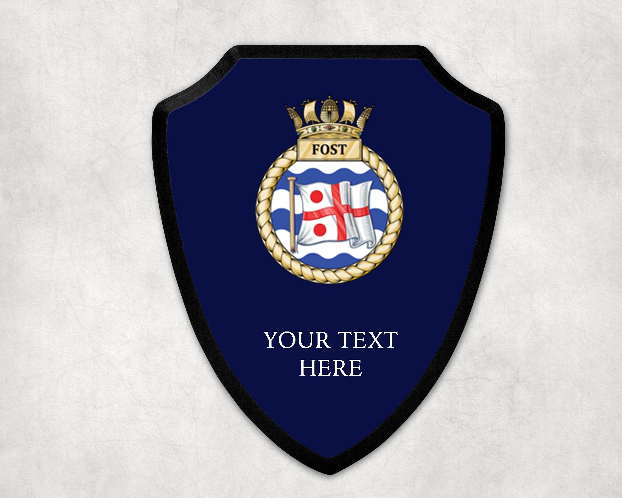 Flag Officer Sea Training FOST - Royal Navy Printed Wall Shield – The ...