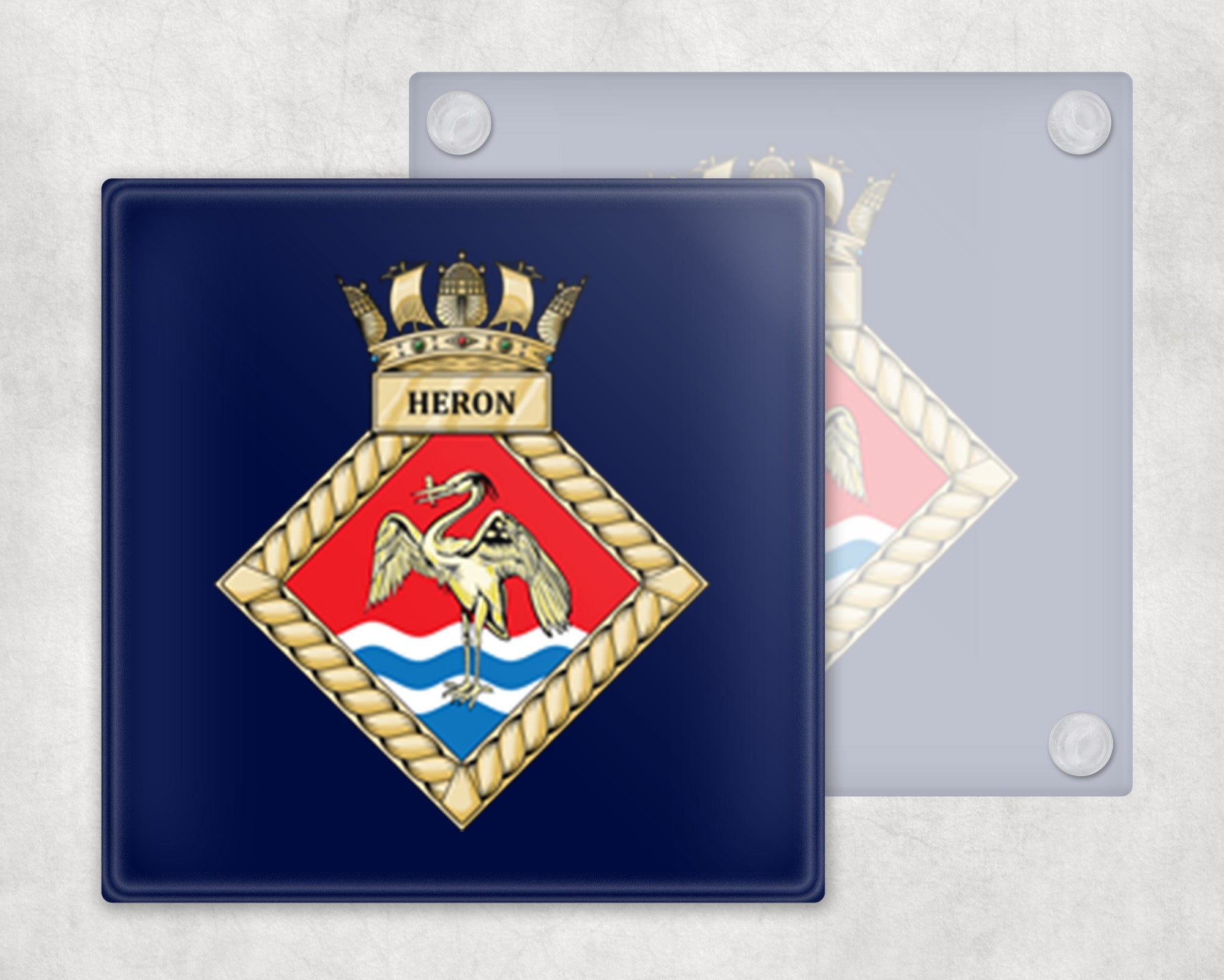 HMS Heron (RNAS Yeovilton) - Glass Coaster – The Crafty Black Dog