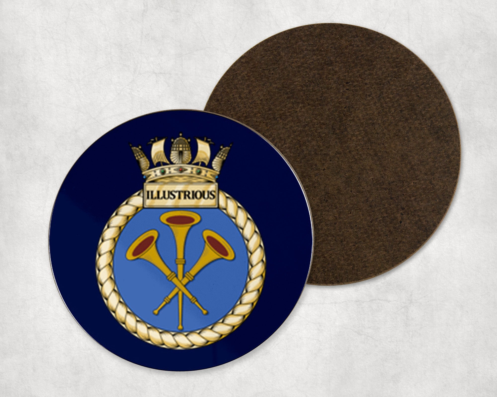HMS Illustrious - Round Coaster Set – The Crafty Black Dog