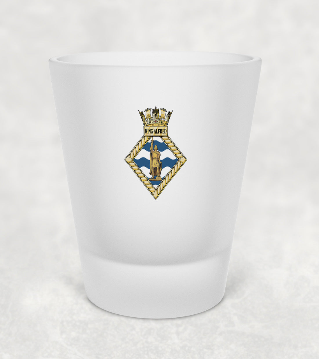 HMS King Alfred - Shot Glass – The Crafty Black Dog