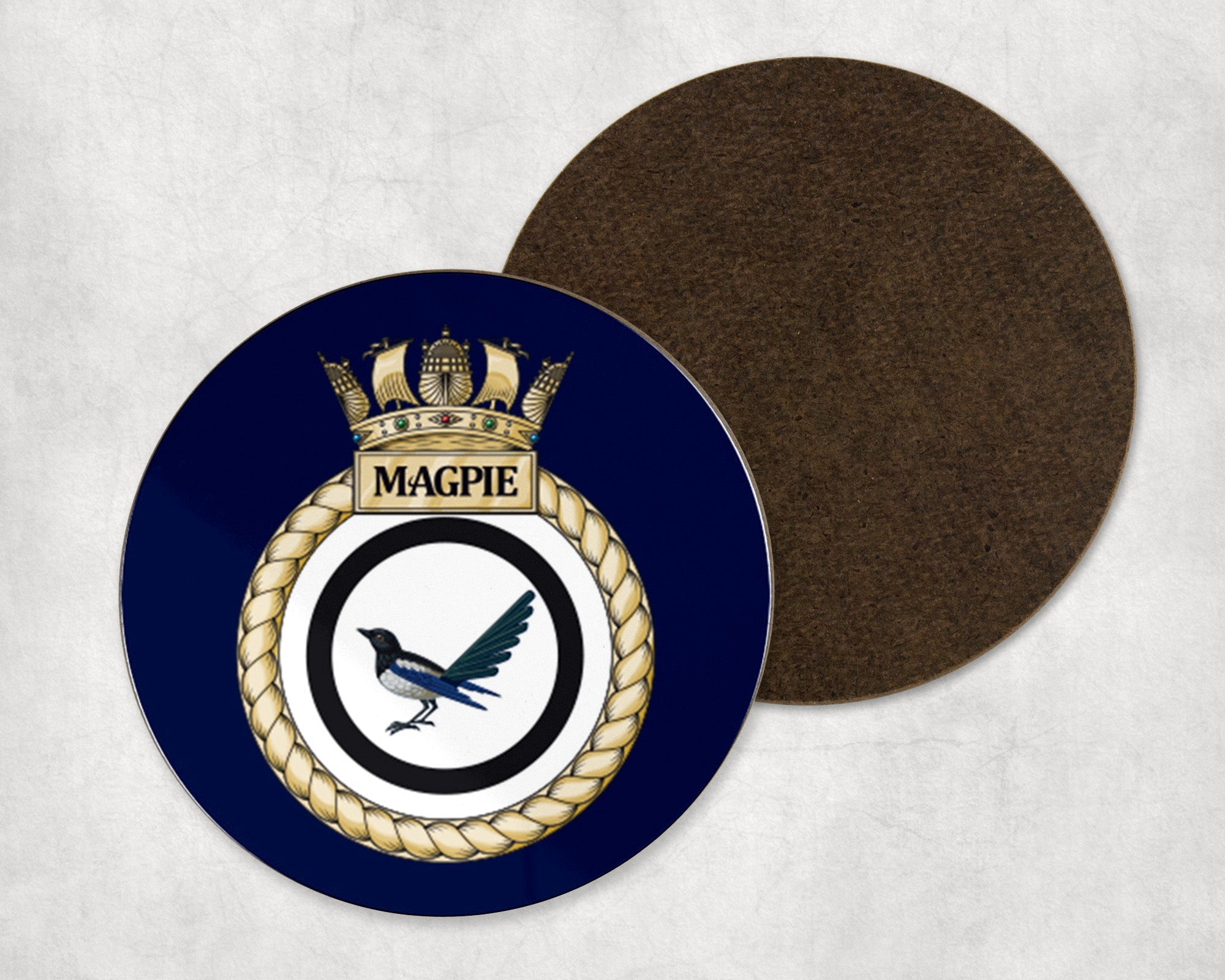 HMS Magpie - Round Coaster Set – The Crafty Black Dog