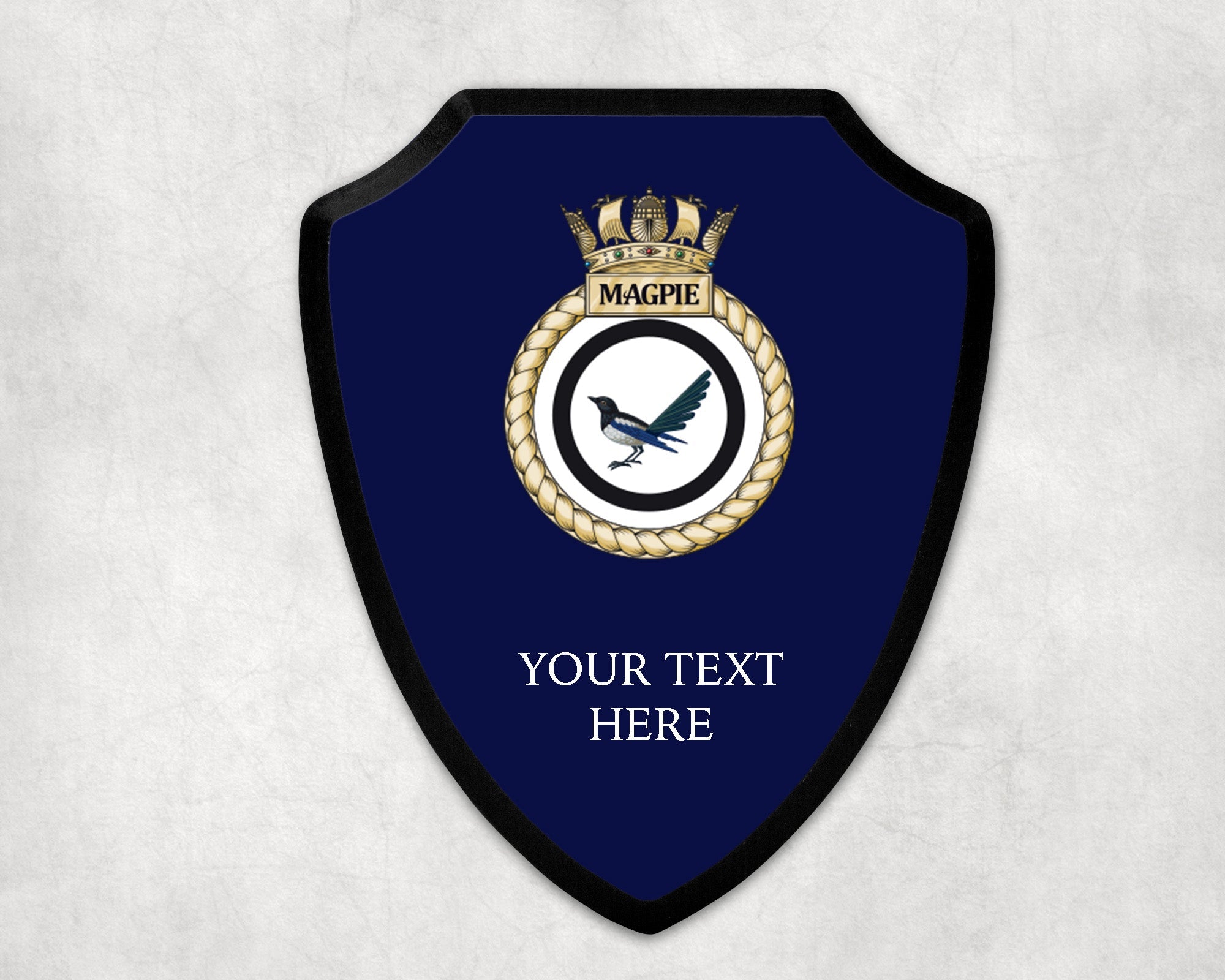 HMS Magpie - Royal Navy Printed Wall Shield – The Crafty Black Dog