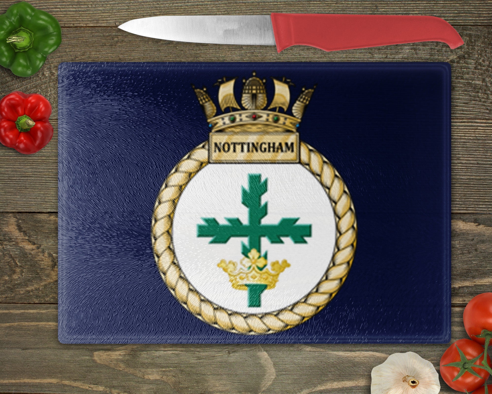 HMS Nottingham - Cutting Board – The Crafty Black Dog