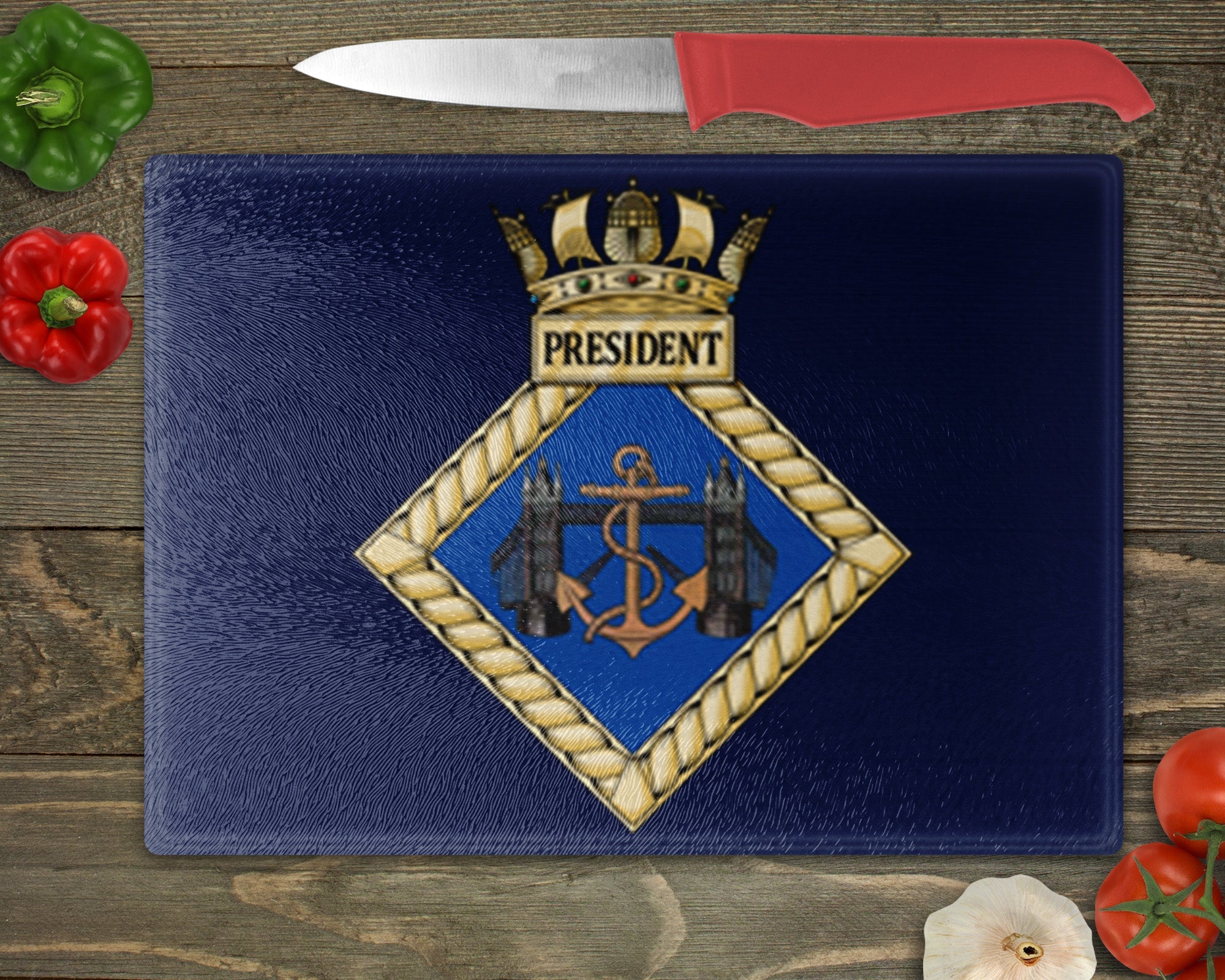 HMS President - Cutting Board – The Crafty Black Dog