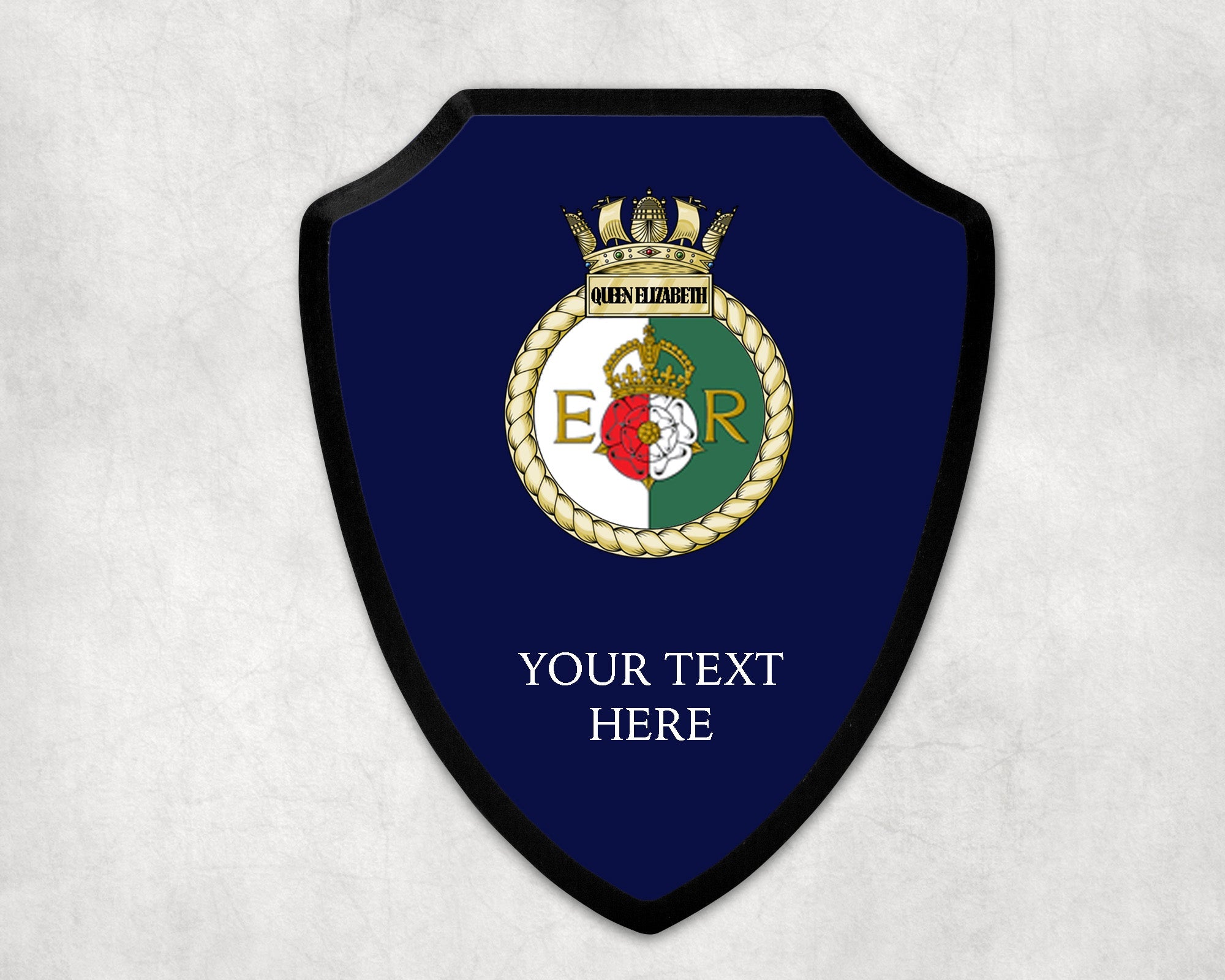 HMS Queen Elizabeth - Royal Navy Printed Wall Shield – The Crafty Black Dog