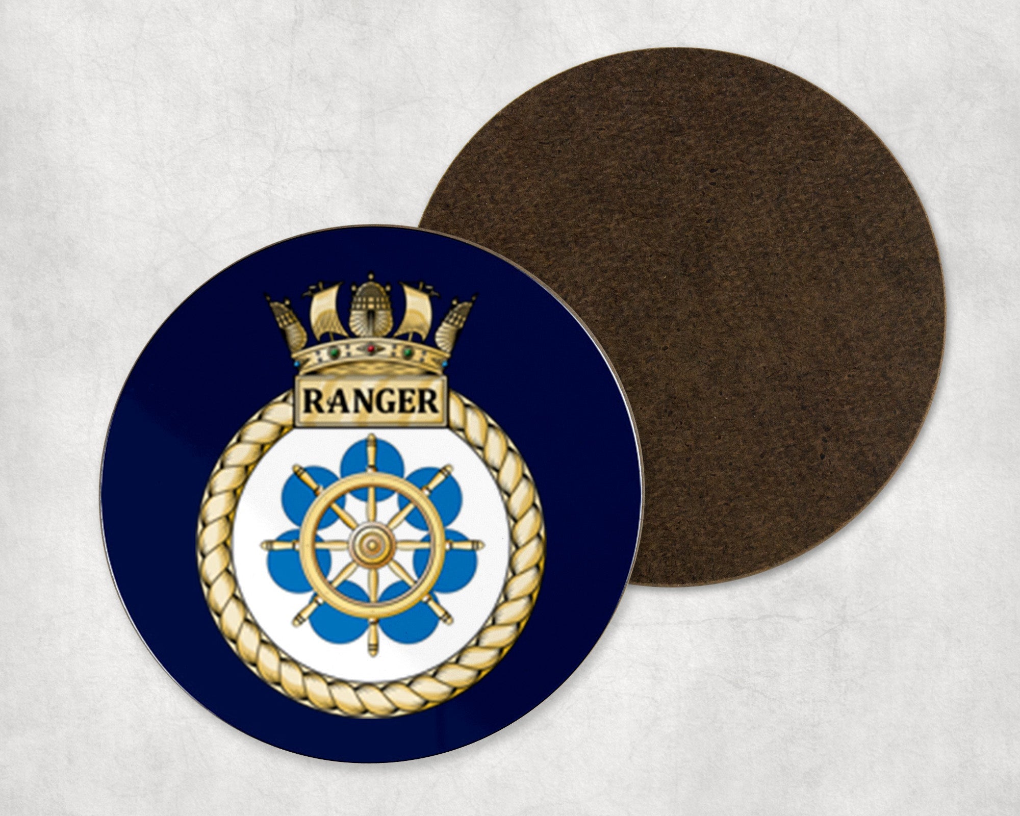 HMS Ranger - Round Coaster Set – The Crafty Black Dog