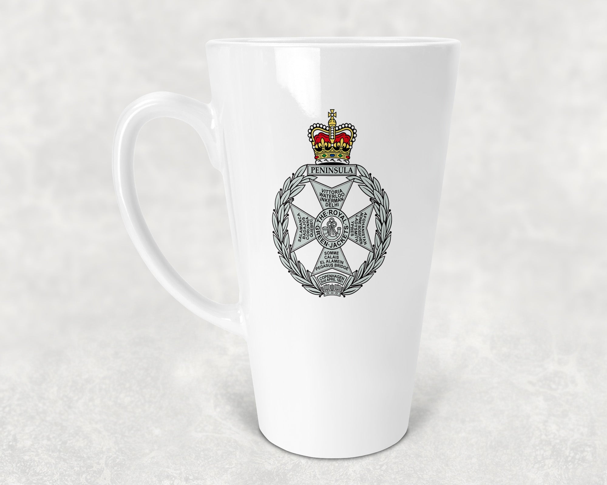 Royal Green Jackets - Latte Mug 17oz – The Crafty Black Dog