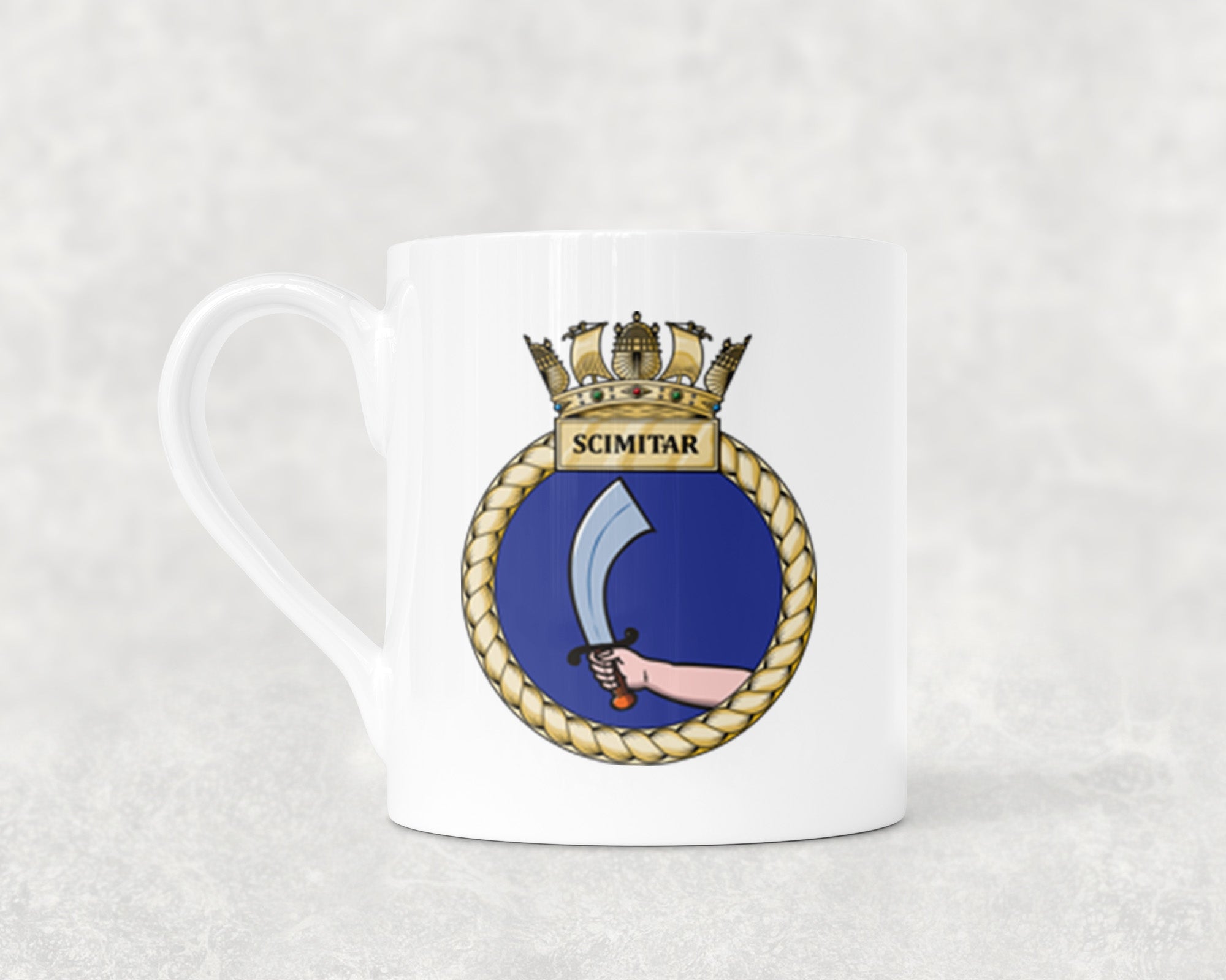 HMS Scimitar - Bone China Mug – The Crafty Black Dog