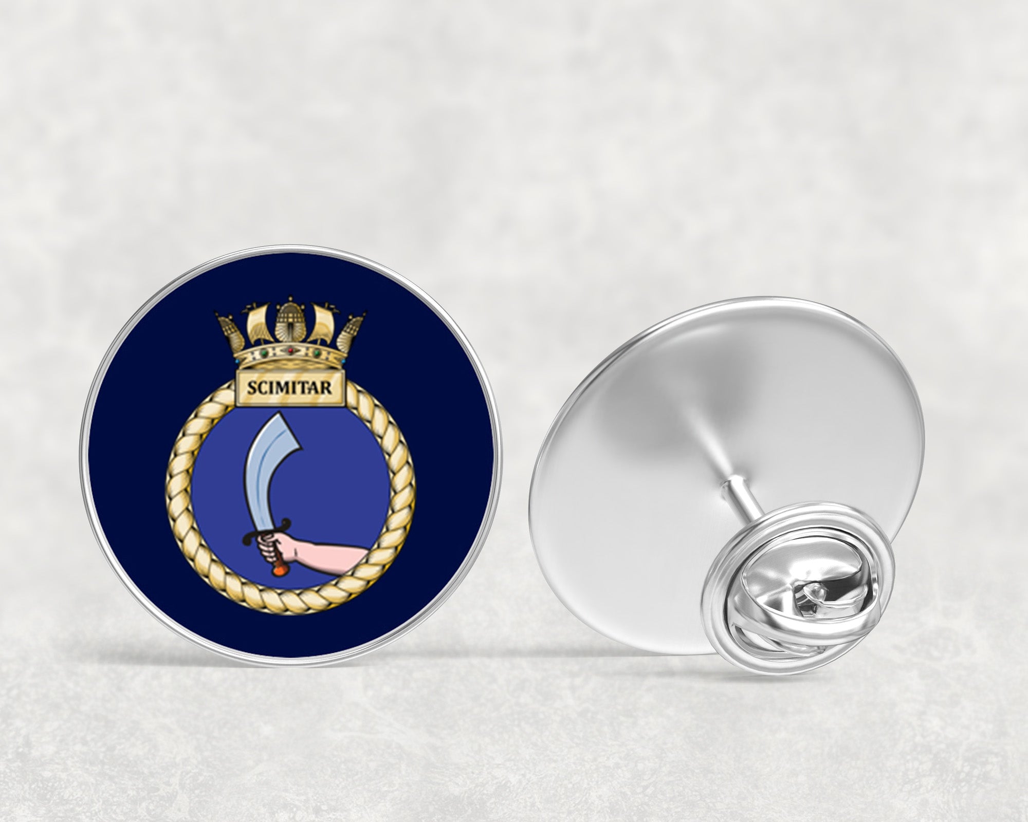 HMS Scimitar - Lapel Pin – The Crafty Black Dog