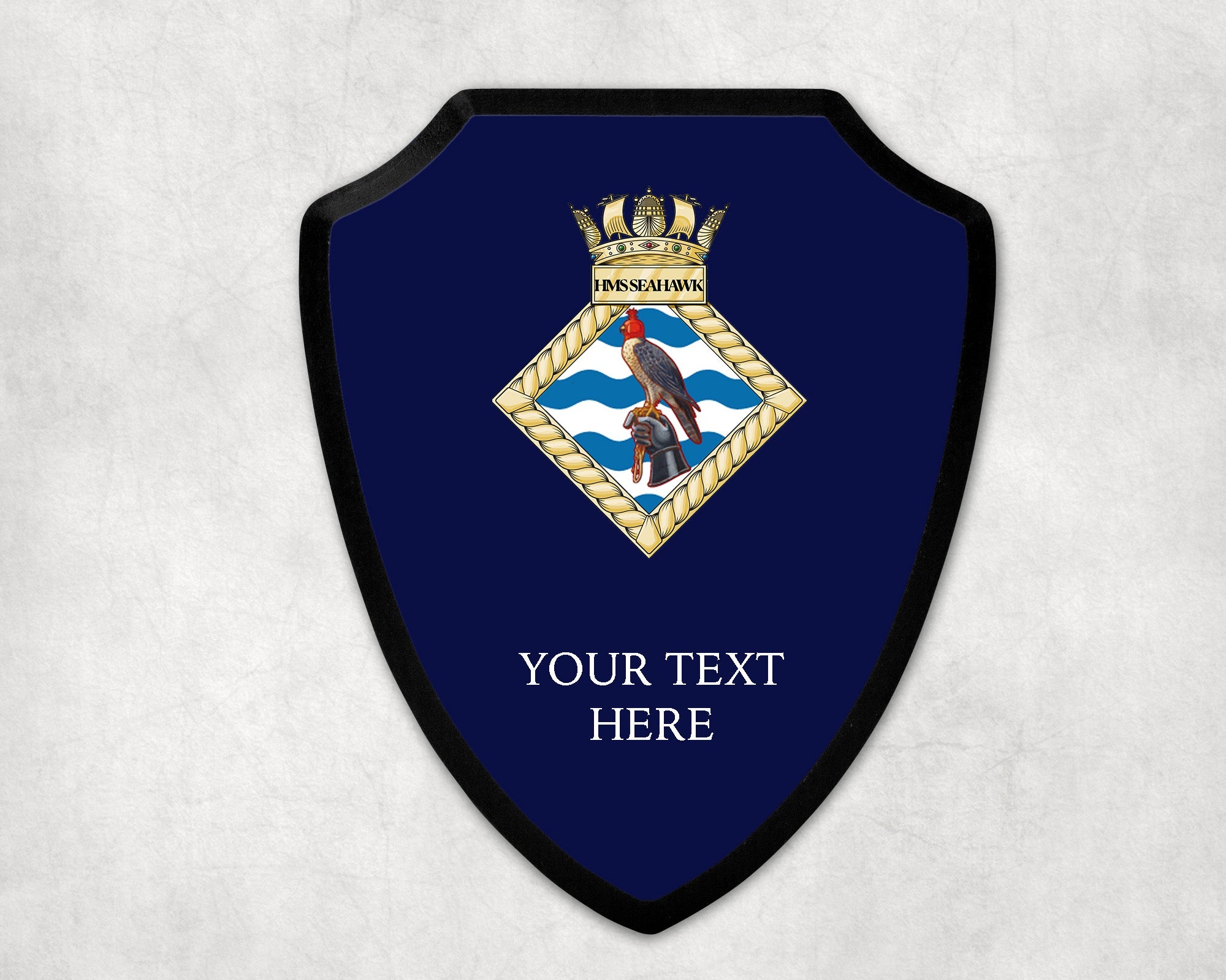 HMS Seahawk - Royal Navy Printed Wall Shield – The Crafty Black Dog