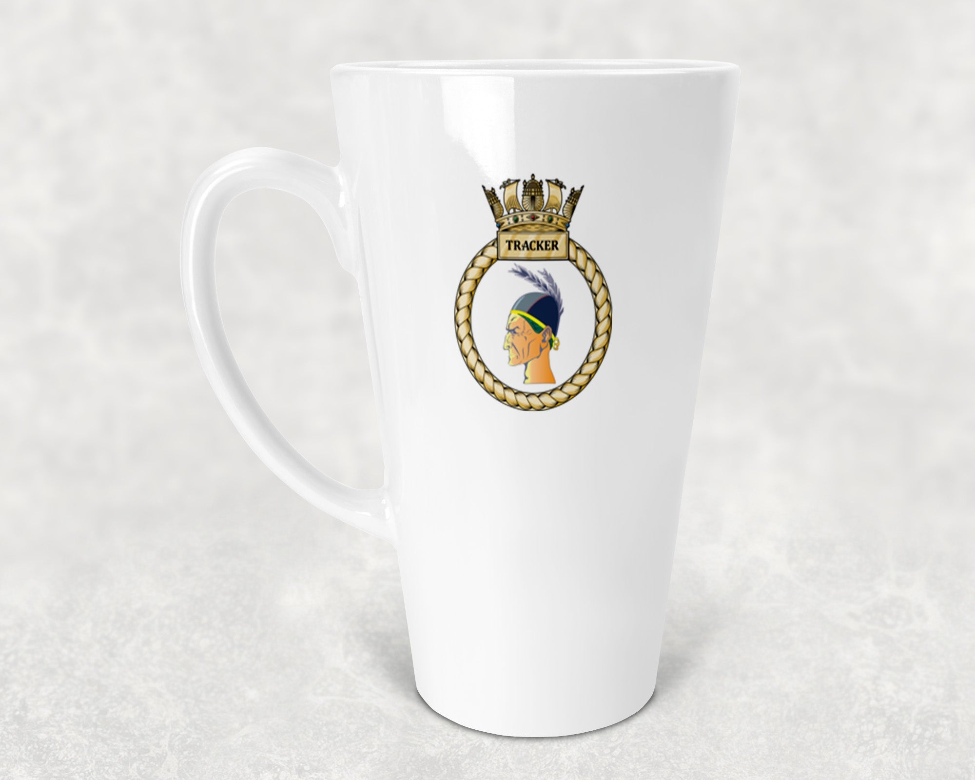 HMS Tracker - Latte Mug 17oz – The Crafty Black Dog